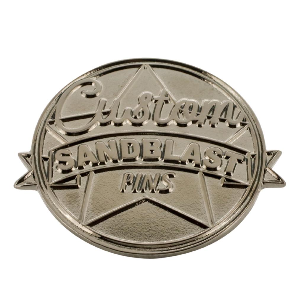 Custom Sandblast Polish Die Struck Pins