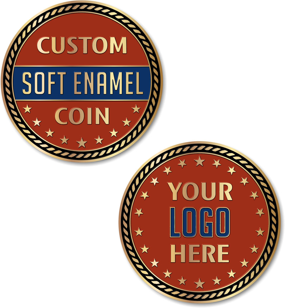 Custom Soft Enamel Coins With Rich Color and Raised Metal Detail