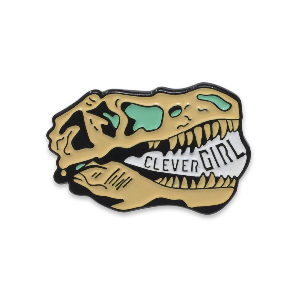 Clever Girl Dinosaur Enamel Pin