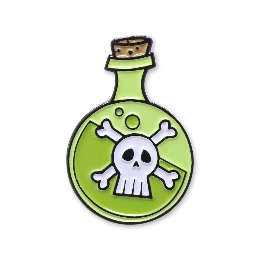 Death Potion Elixir of Doom Corked Glass Halloween Enamel Pin