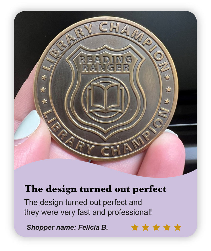 Custom Metal Coins With an Antique Finish and Fast Turnaround